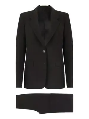 Tagliatore Single-breasted Peak-lapel Suit - Black