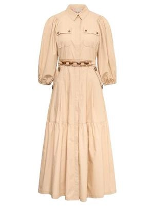 MAISON COMMON Belted Dress In Safari Style - Sand