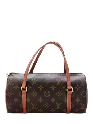LOUIS VUITTON Papillon Handbag Monogram Canvas 26 Satchel - Brown
