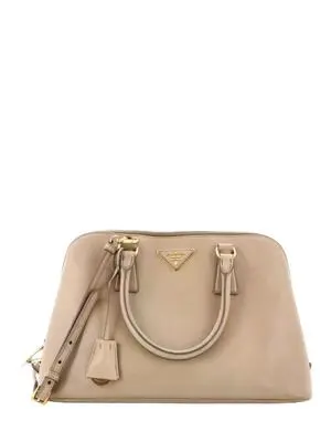 Prada Promenade Bag Saffiano Leather Medium Satchel - Neutrals