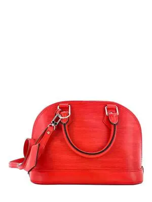 LOUIS VUITTON Alma Handbag Epi Leather Bb Satchel - Red