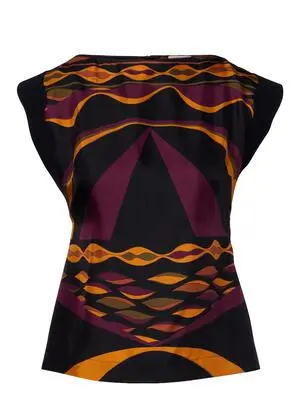 Emilio Pucci Dune Silk Twill Top - Multicoloured