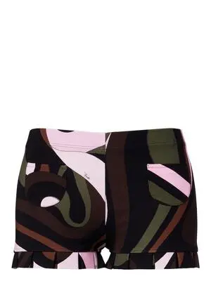 Emilio Pucci Marmo Ruffled Jersey Shorts - Multicoloured