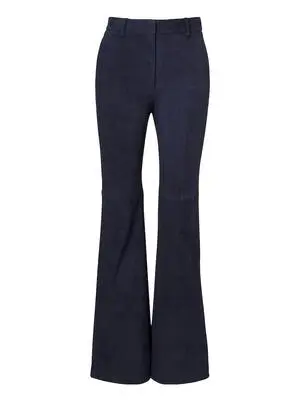 JOSEPH Tafira Suede Flared Pants - Blue