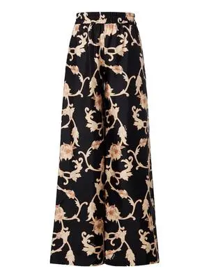 La DoubleJ Buttercup Printed Silk Palazzo Pants - Multicoloured