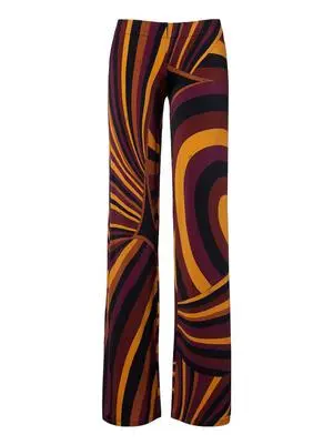 Emilio Pucci Iride Satin Jersey Wide-leg Pants - Multicoloured