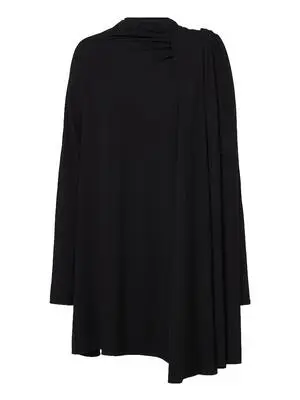 TOTEME Draped Scarf-detail Jersey Minidress - Black