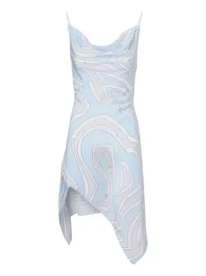 Emilio Pucci Labirinto Silk Crêpe De Chine Minidress - Blue