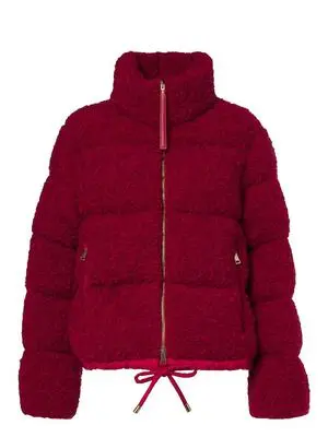 Moncler Trascendance Bouclé Down Jacket - Red