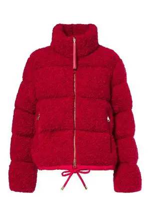 Moncler Trascendance Bouclé Down Jacket - Red