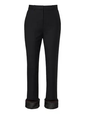 Loulou De Saison Haden Cropped Virgin Wool Slim Pants - Black