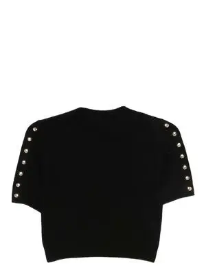SANDRO Button-embellished Crop Top
