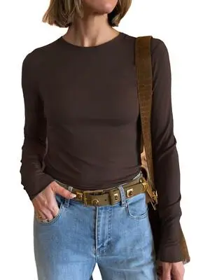 Splendid X @cellajaneblog Soufflé Long Sleeve Tee - Java
