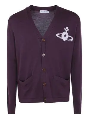 VIVIENNE WESTWOOD Wool Cardigan "alex - Red
