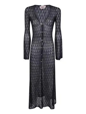 TWINSET Long Sweater Lurex - Black