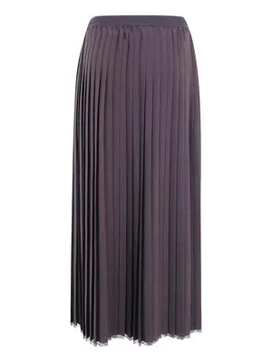 TWINSET Pleated Long Skirt - Brown