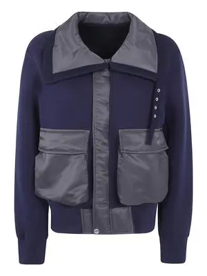 Sacai Sweat Jacket "sponge Sweat Blouson - Blue