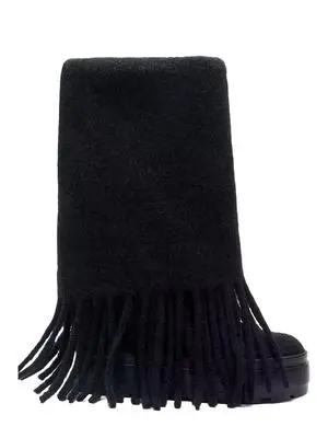 CASADEI Dakota Fringed Wool Boots