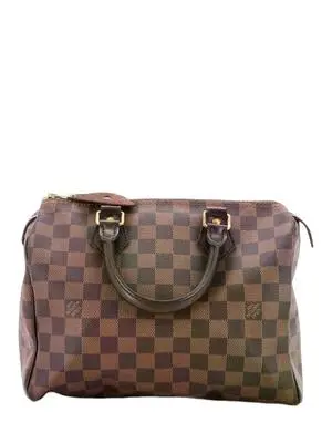 LOUIS VUITTON Speedy Handbag Damier 25 Satchel - Brown