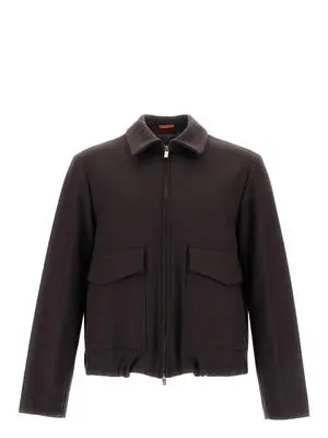 Barena Venezia BLOUSON CON ZIP MAGAN Marrone