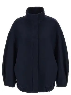 Dries Van Noten Voles Giacca In Twill Di Lana - Blu