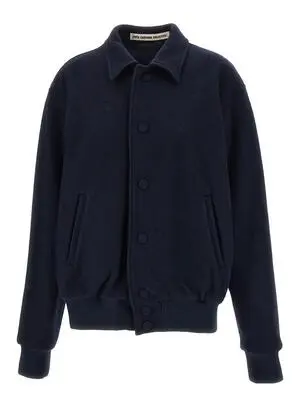 META CAMPANIA COLLECTIVE Bomber Varsity Elio In Lana Cotta - Blu