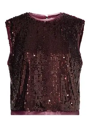 Simkhai Cydia Sequin-embellished Top - Fig