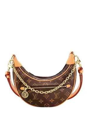 LOUIS VUITTON Loop Handbag Monogram Canvas Hobo Bag - Brown