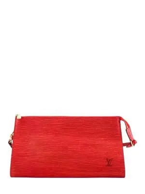 LOUIS VUITTON Pochette Accessoires Epi Leather Clutch Bag - Red