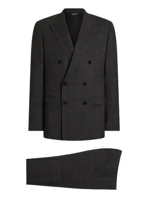 Dolce & Gabbana Double-breasted Suit In Check/tartan P - Multi