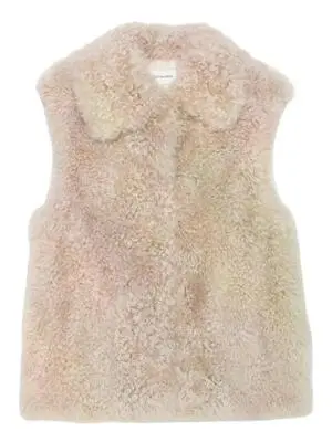 YVES SALOMON Shearling Gilet Neutrals