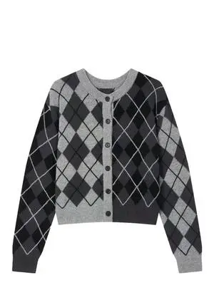 STUDIO TOMBOY Argyle Cardigan - Grey