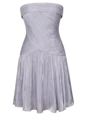 MISS CIRCLE NEW YORK Yalena Lavender Crystal Organza Strapless Mini Dress - Purple