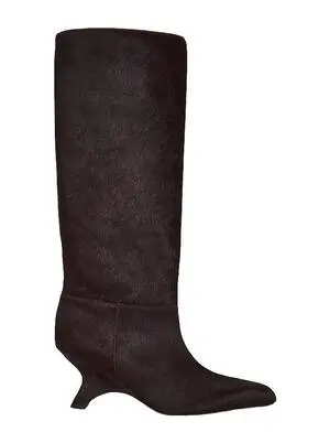 Simkhai Mel Knee High Boot In Burgundy - Fig