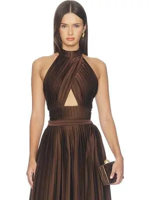 MAYLÉ VÁSQUEZ Mayle Vasquez Cafe Top In Brown.