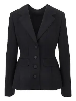 Dolce & Gabbana Wool Double Crepe Back To Front Jacket - Black