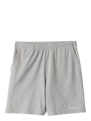 Miu Miu Jersey Bermudas - Grey