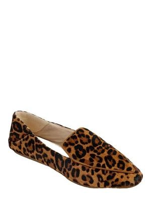 Yosi Samra Vivina Croc Embossed Leather Loafer - Black/leopard
