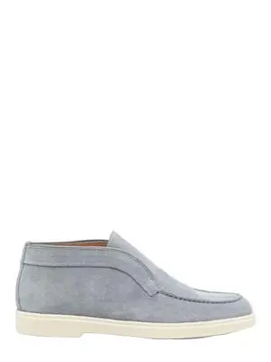Santoni Round-toe Slip-on Loafers - Gray