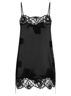 Dolce & Gabbana Satin Slip Dress - Black