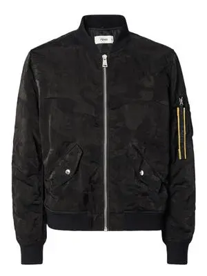 Fendi Blouson Nylon Bomber Jacket - Black
