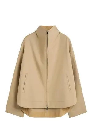 TOTEME Totême High Neck Zip Country Jacket Fawn