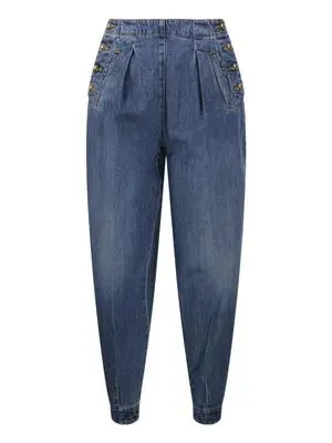 DARKPARK Button-embellished Pleated Jeans No