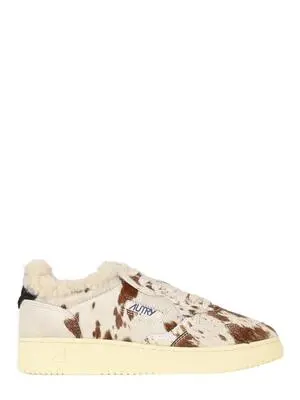 AUTRY Shearling Trim Low-top Sneakers - No