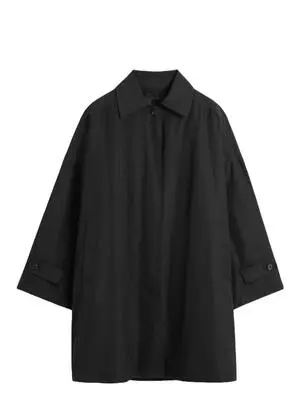 TOTEME Long-sleeved Trench Coat - Black