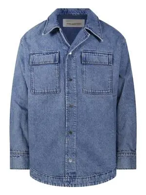 AMI Paris Faded-effect Denim Jacket - Blue