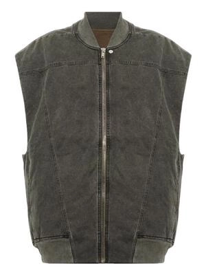 Rick Owens Oversized Denim Vest - Grey