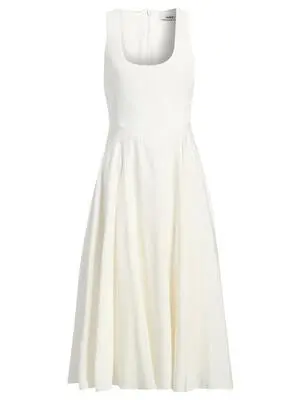 Oddmuse Scoop Neck Midi Dress - Ecru