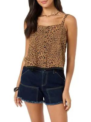 O'Neill Brynn Animal Print Lace Trim Tank - Woodshack