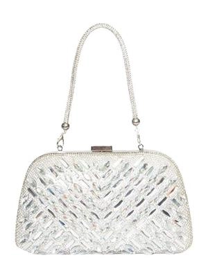 LAUREN LORRAINE Luna Clutch - Silver